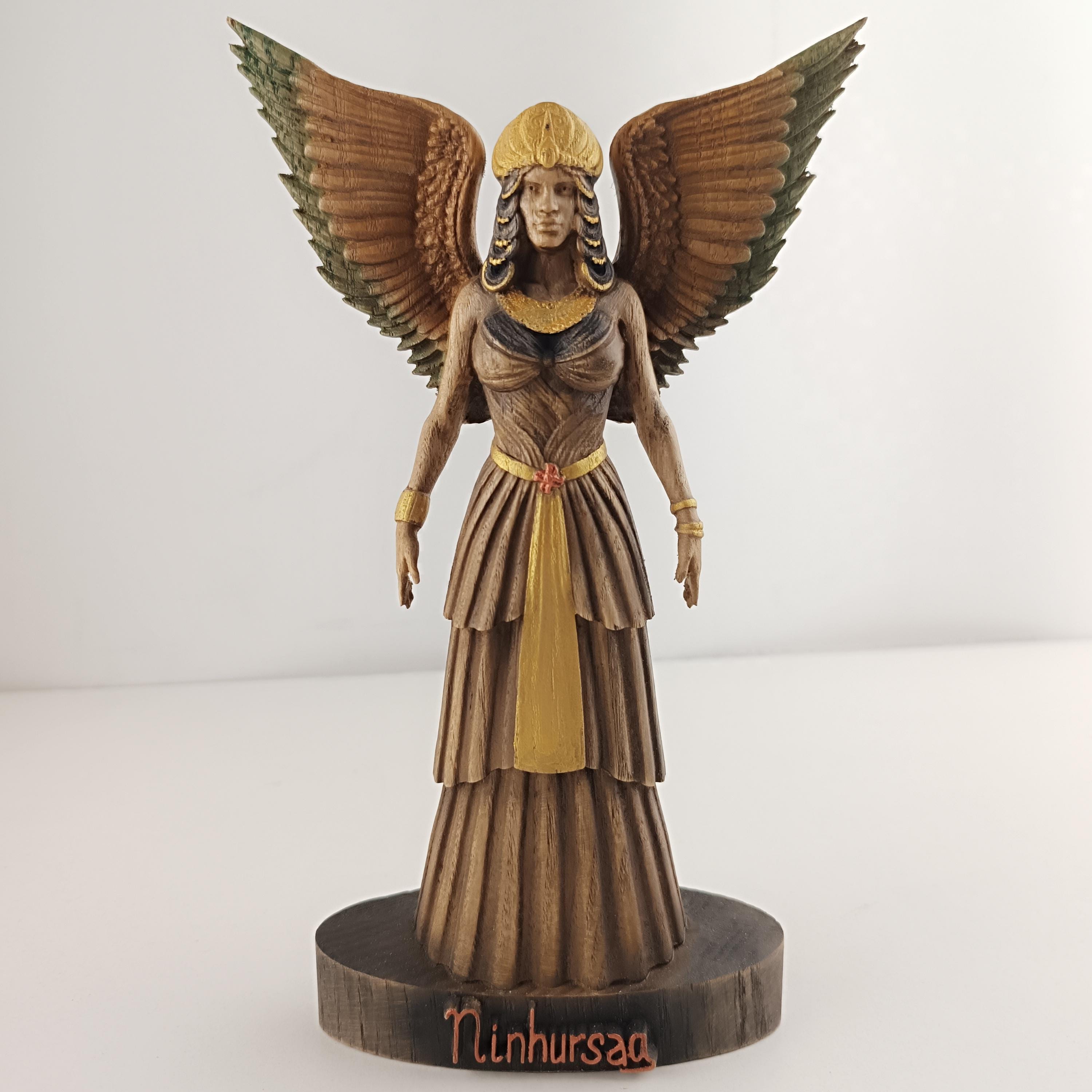 Ninhursag Wooden Statue – Sumerian Mother Goddess Altar Deco ...