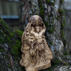 Tapio, Horned God, Lord of the Forest, Wooden Statue, Finnish Pagan ...