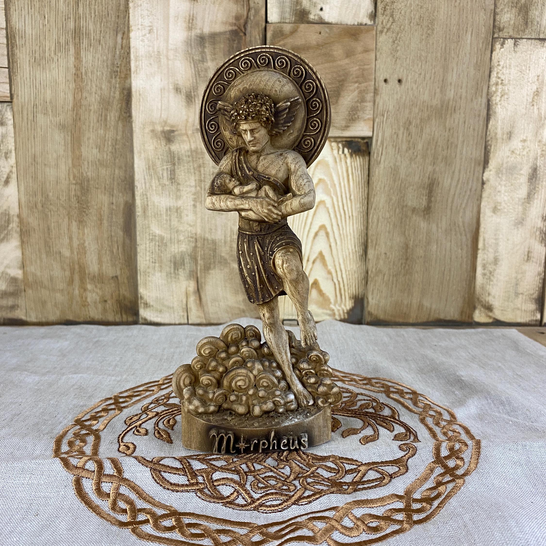 Morpheus Statue: Greek God of Dreams, Wooden Sculpture - Etsy