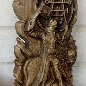 Prince Ipos, Demon Statue Sigil Goetia Wooden Statue Satanic Altar ...