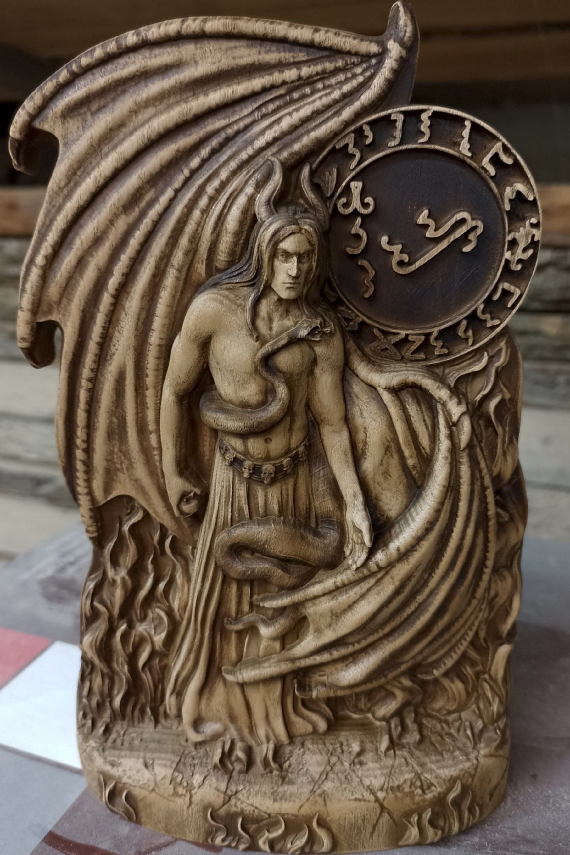 Lucifer Lucifer Statue Samael Lilith Satan Statue - Etsy UK