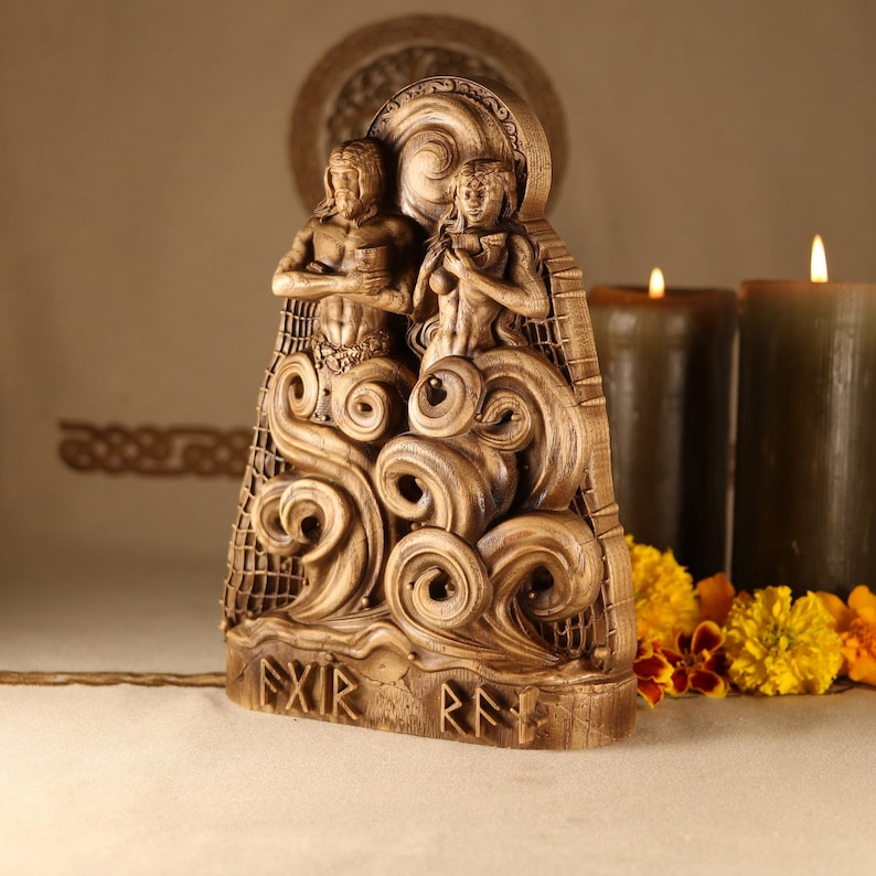 Aegir Ran Norse Gods Sea Goddess Asatru Norse Pagan Statue | Etsy