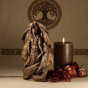 Samael Lucifer Statue Lucifer Morningstar Satan Statue Occult Art ...