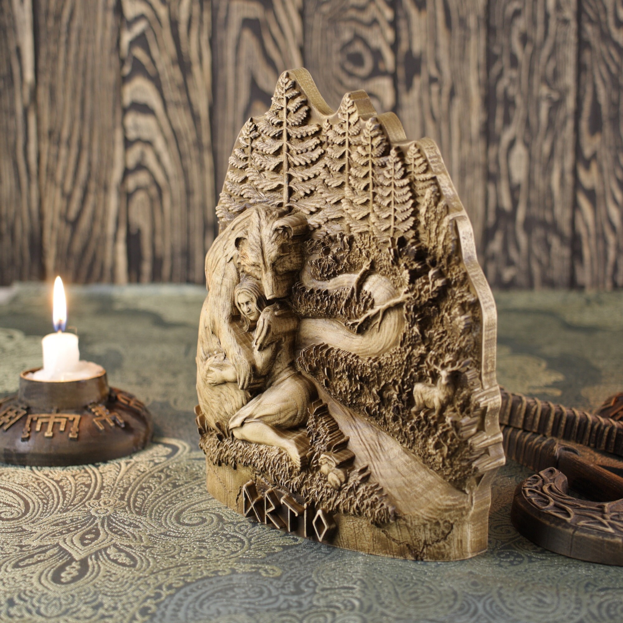 Artio Celtic Goddess Celtic Mythology Wooden Bear Goddess - Etsy Australia