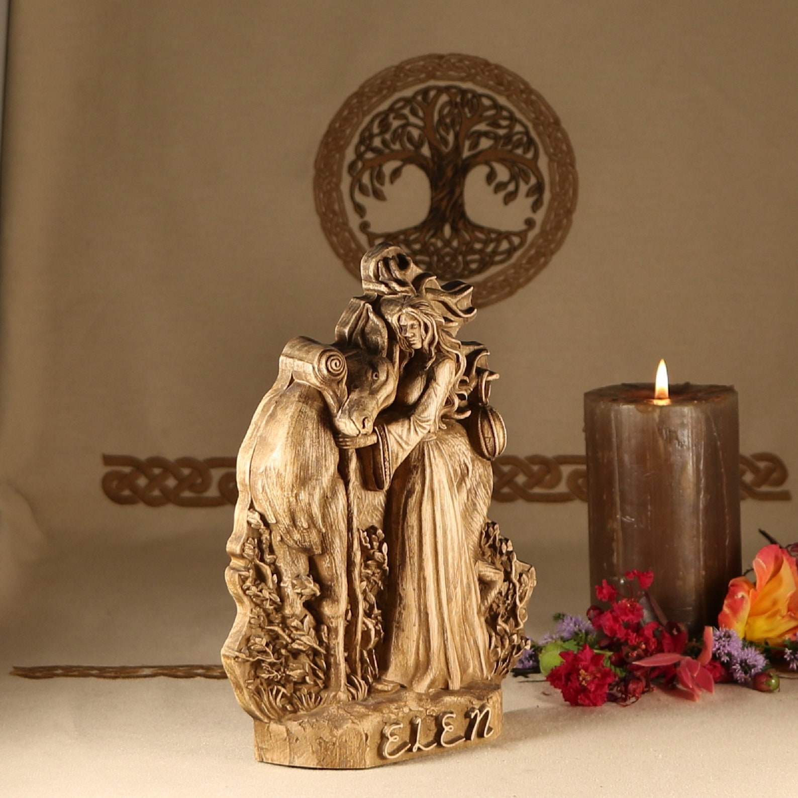Elen Elen of the Ways Celtic Goddess Elven Forest Horned - Etsy
