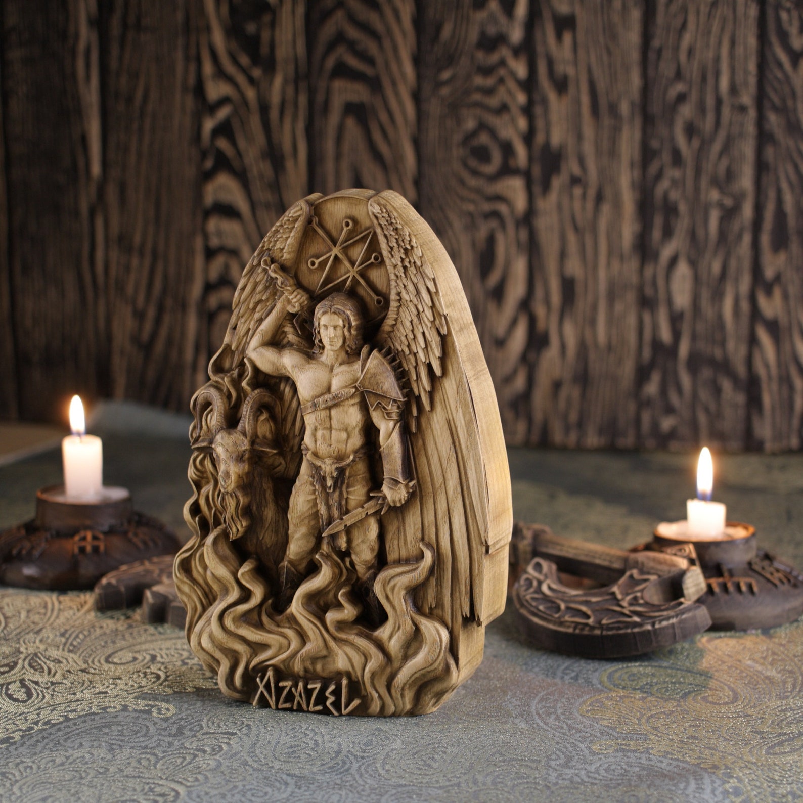 Azazel Satan Baphomet Demon Lucifer Occult Decor Satanic - Etsy