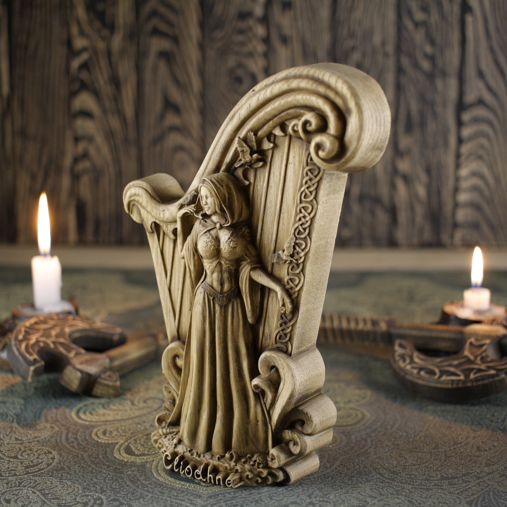 Celtic Goddess Cliodhna Goddess Statue Wooden Statue Norse - Etsy Australia