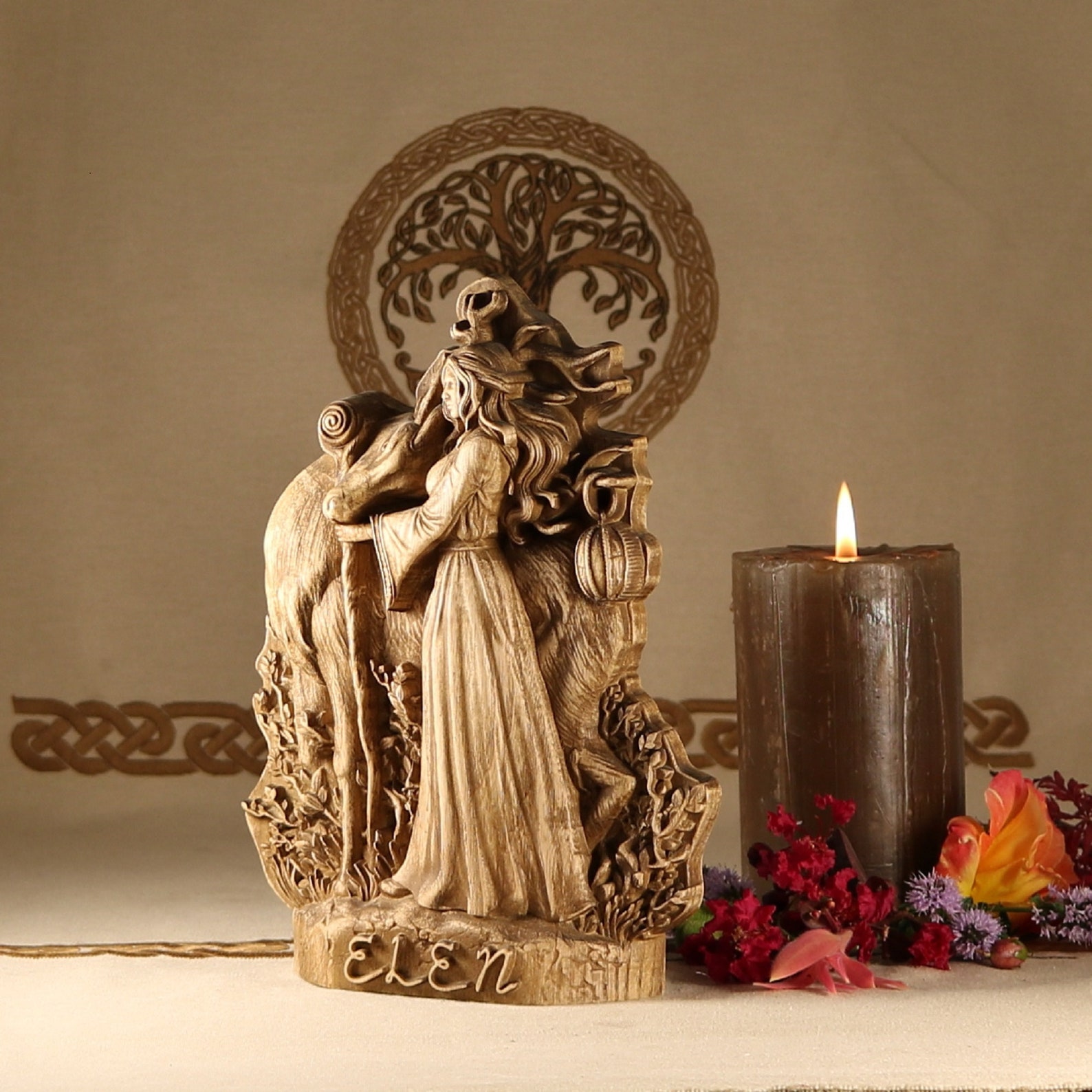 Elen Elen of the Ways Celtic Goddess Elven Forest Horned - Etsy