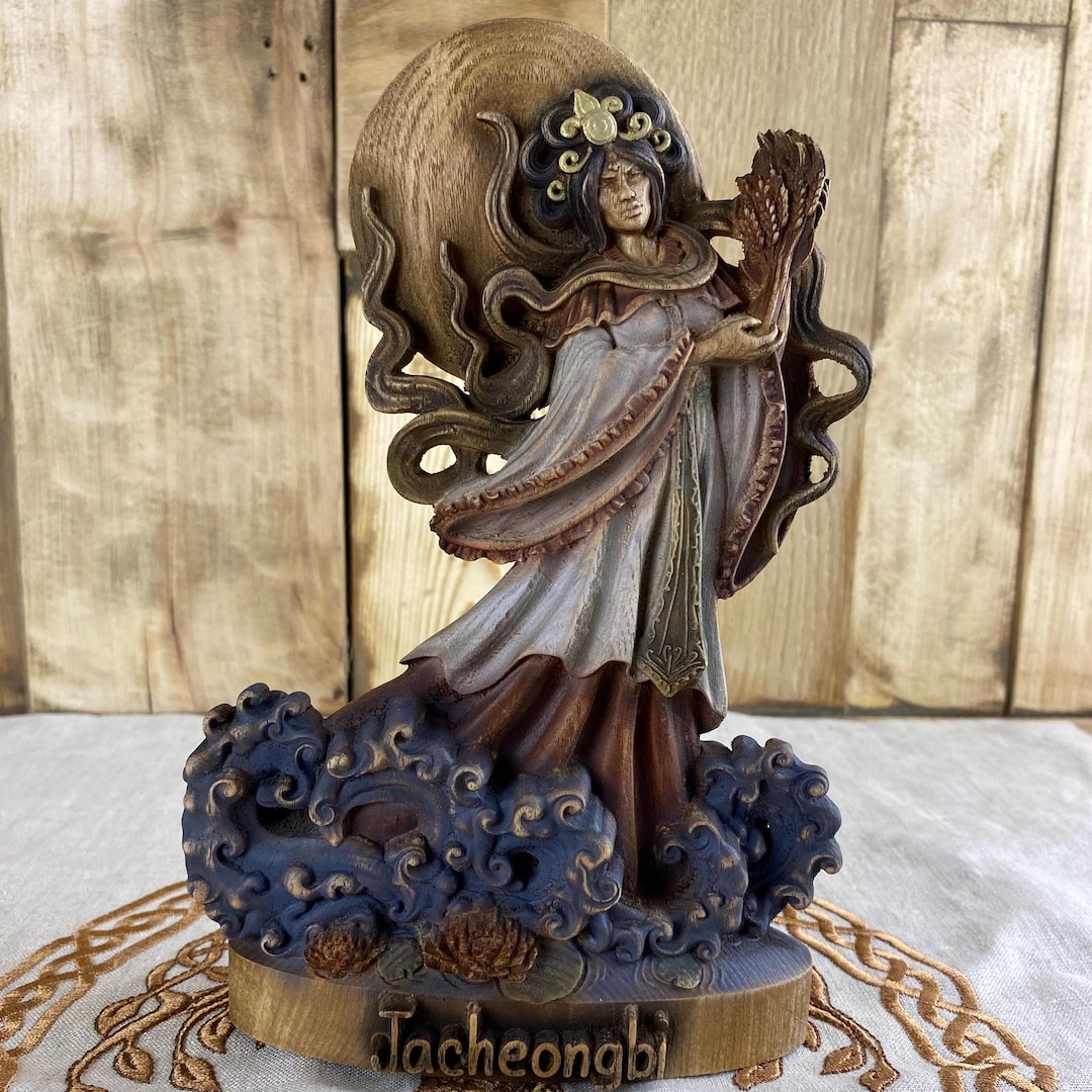 Goddess of Abudance Korean Mythology Pagan Statue Jacheongbi Goddess ...