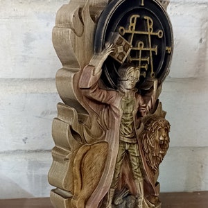 Prince Ipos, Demon Statue Sigil Goetia Wooden Statue Satanic Altar ...
