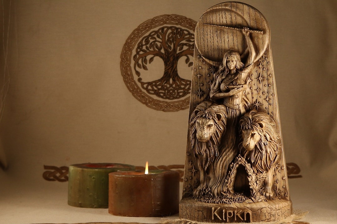 Circe Statue: Wood Carving, Greek Goddess Sculpture, Occult Decor - Etsy