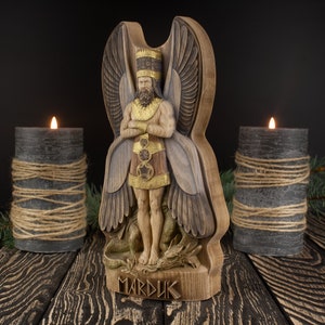 Marduk, Marduk God, Wood Sculpture, Babylonian, Sumerian Gods ...