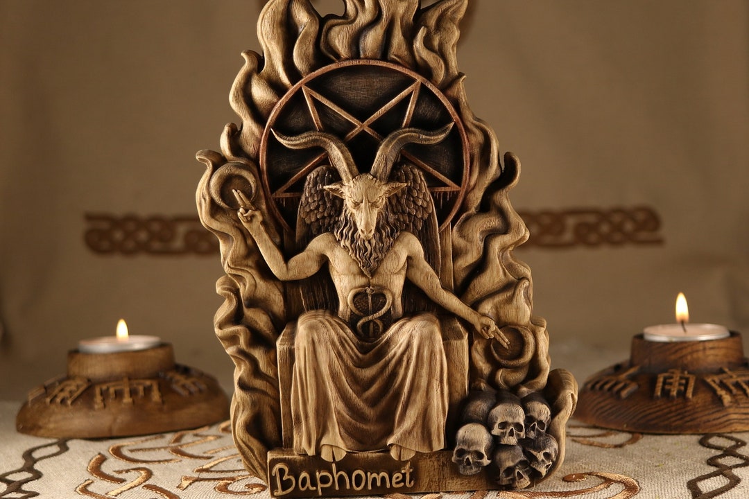 Baphomet Statue, Occult Decor, Satanic, Satanism, Idol, Altar, Church ...
