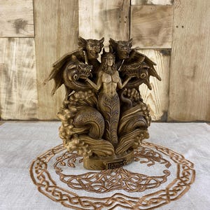 Tiamat Dragon Goddess Statue: Sumerian Mythology Altar Decor - Etsy