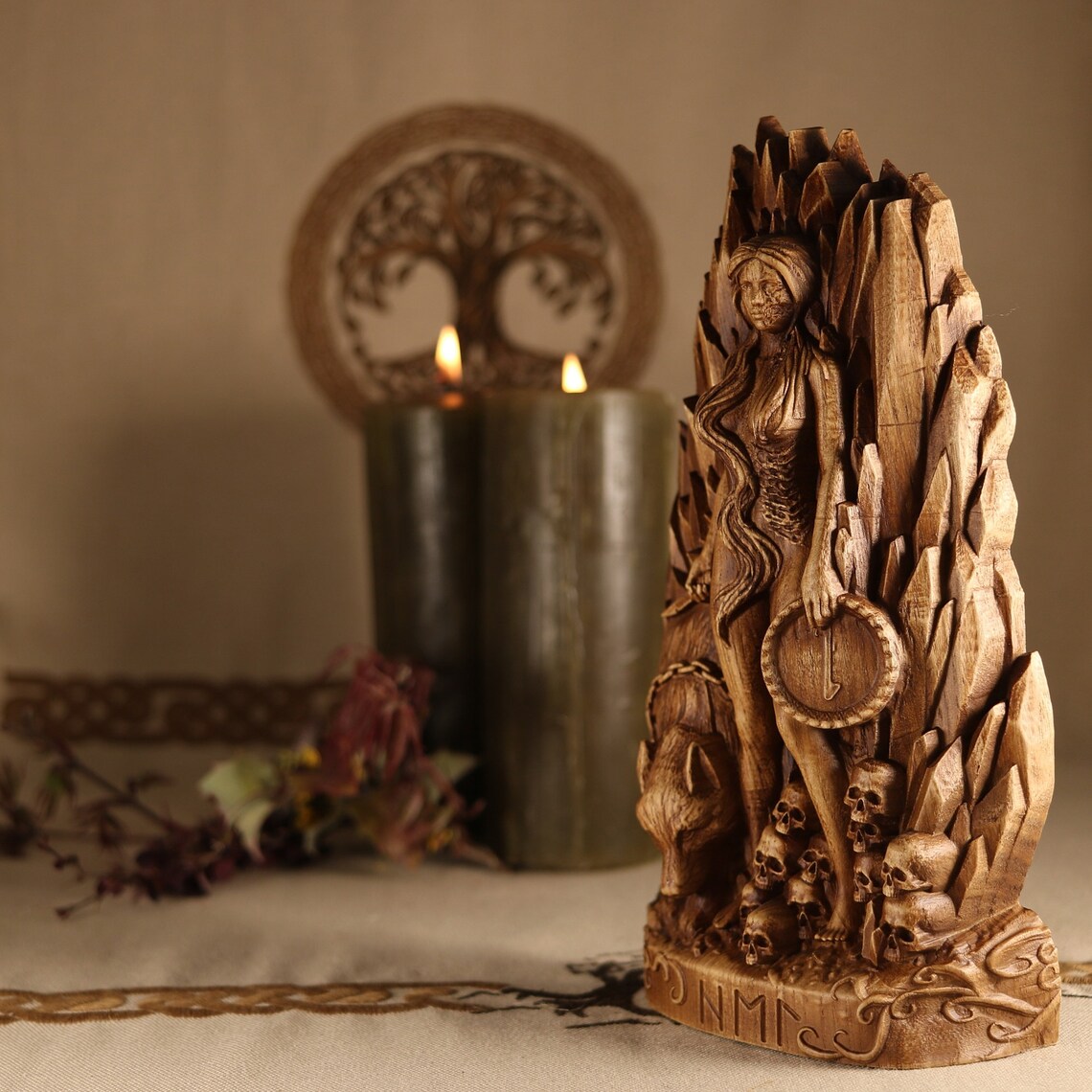 Hel statue Goddess statue Wiccan altar kit | Etsy