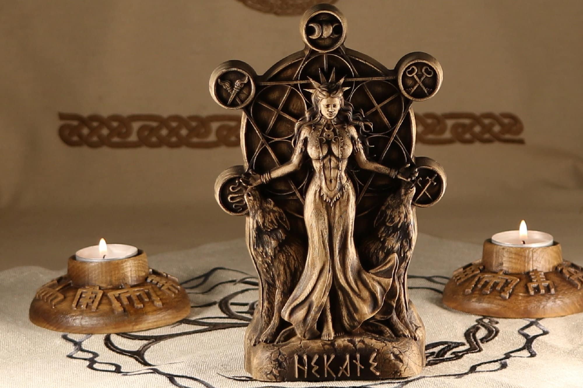 Hekate Statue Hecate Statue Hekate Altar Triple Goddess | Etsy