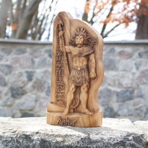 Egyptian Statue Anhur Egyptian God Kemetic Anhur Lion Egyptian Decor ...