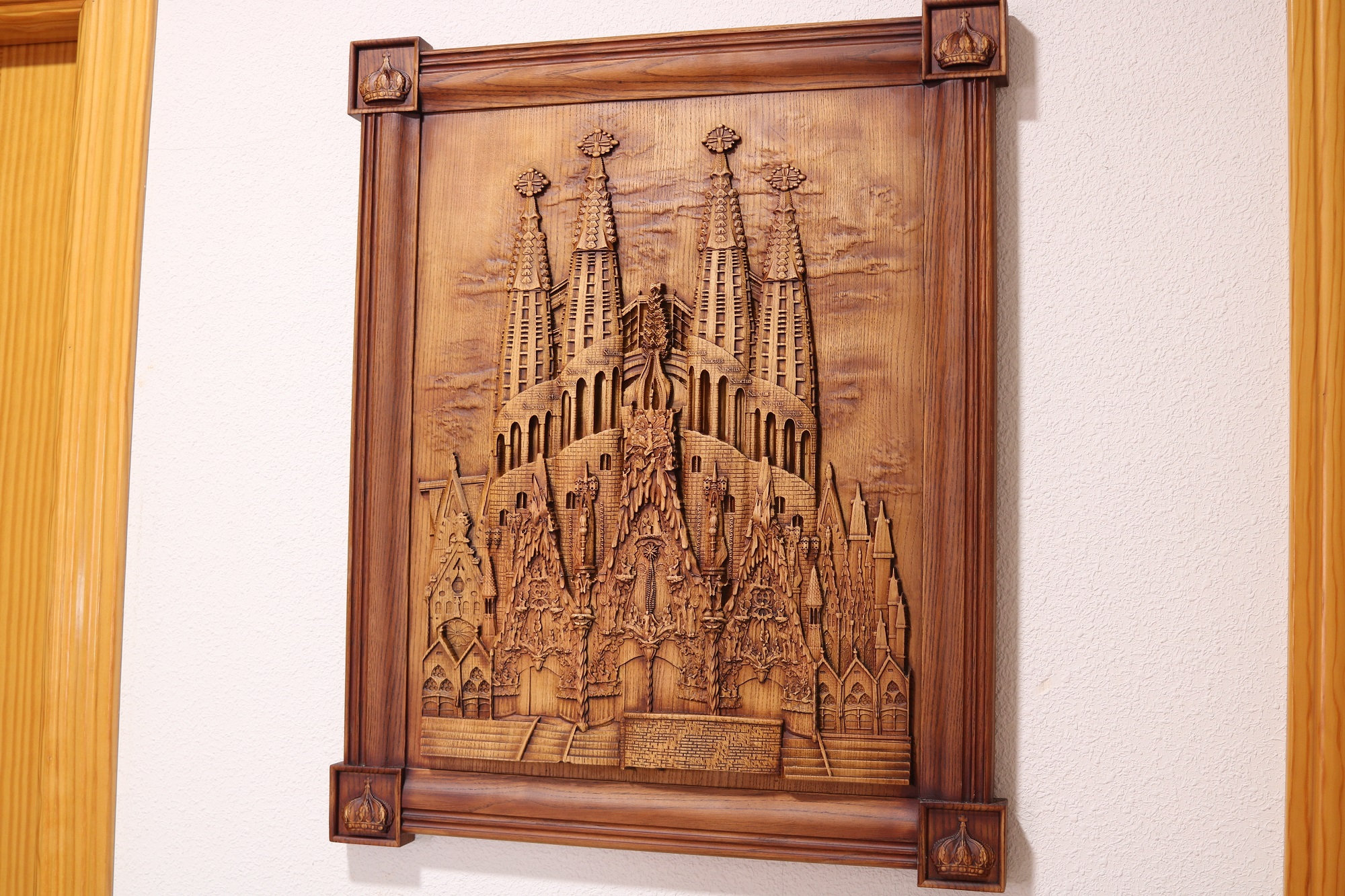 Barcelona Wood Panel, Sagrada Familia, Gaudi, Wood Wall Decor Spanish ...