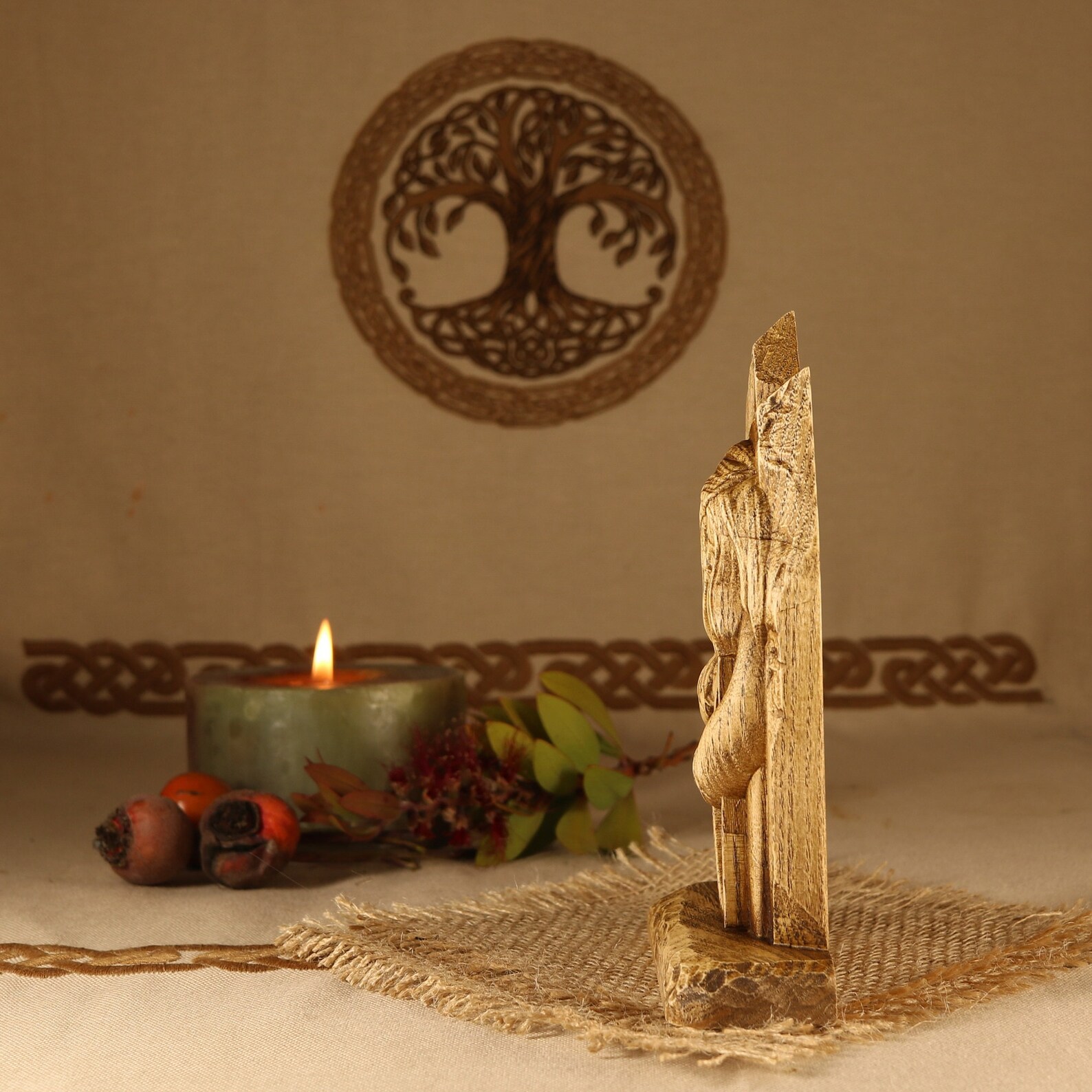 Bragi Norse statue Wood art home decor Wood carving set | Etsy