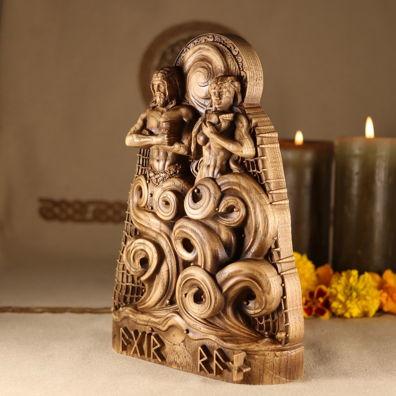Aegir Ran Norse Gods Sea Goddess Asatru Norse Pagan Statue | Etsy