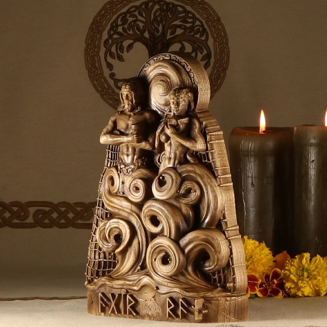 Aegir Ran Norse Gods Sea Goddess Asatru Norse Pagan Statue | Etsy