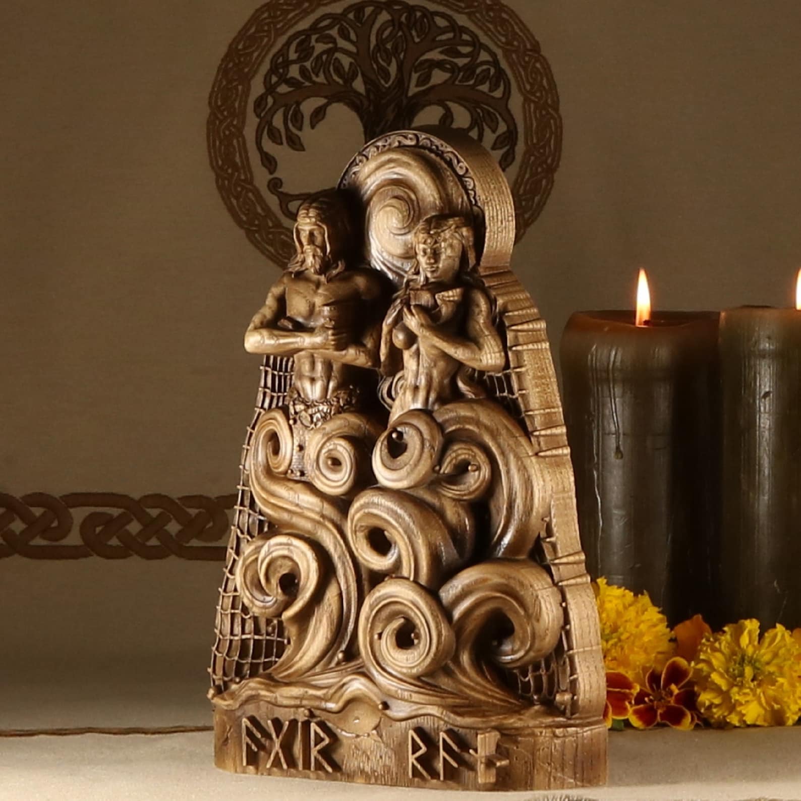 Aegir Ran Norse Gods Sea Goddess Asatru Norse Pagan Statue | Etsy