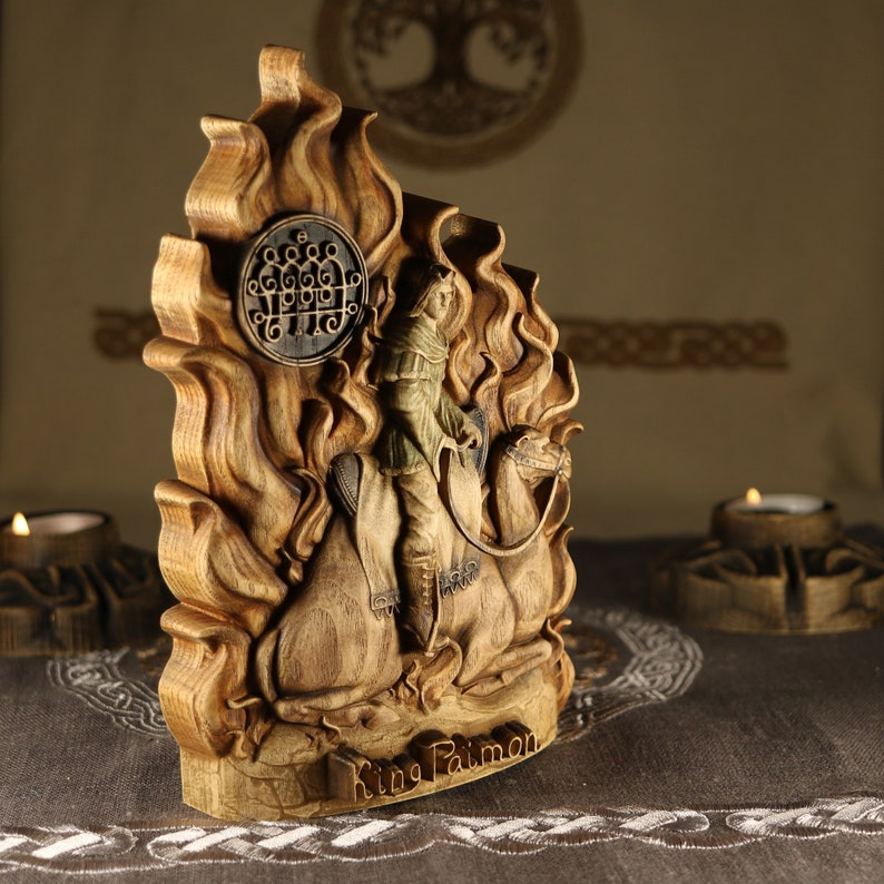 Buy Paimon King Paimon Goetia Lucifer Altar Satan Statue Online in ...