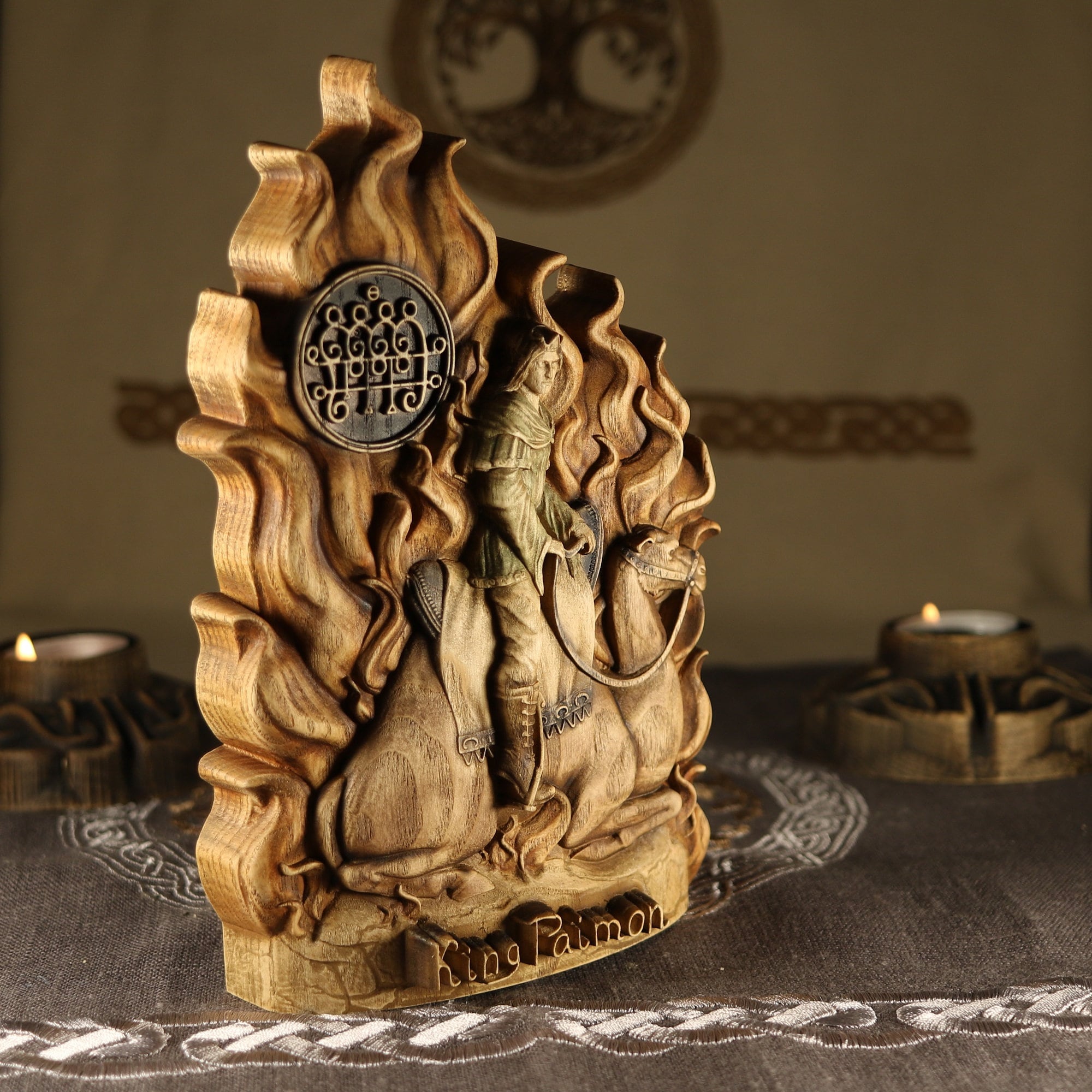 Paimon King Paimon Goetia Lucifer Altar Satan Statue - Etsy Canada