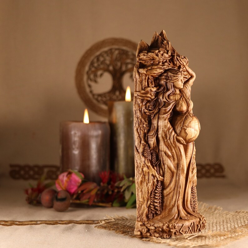 Gaia Statue Mother Earth Statue Greek Goddess Statue Pagan | Etsy