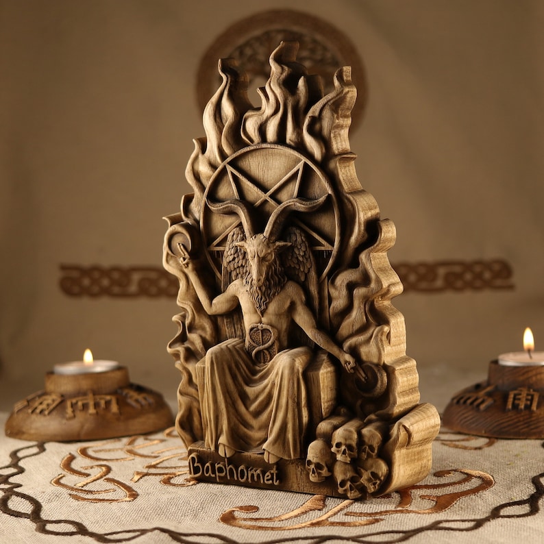 Baphomet Statue Occult Decor Satanic Satanism Idol Altar | Etsy