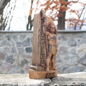Egyptian Statue Anhur Egyptian God Kemetic Anhur Lion Egyptian Decor ...