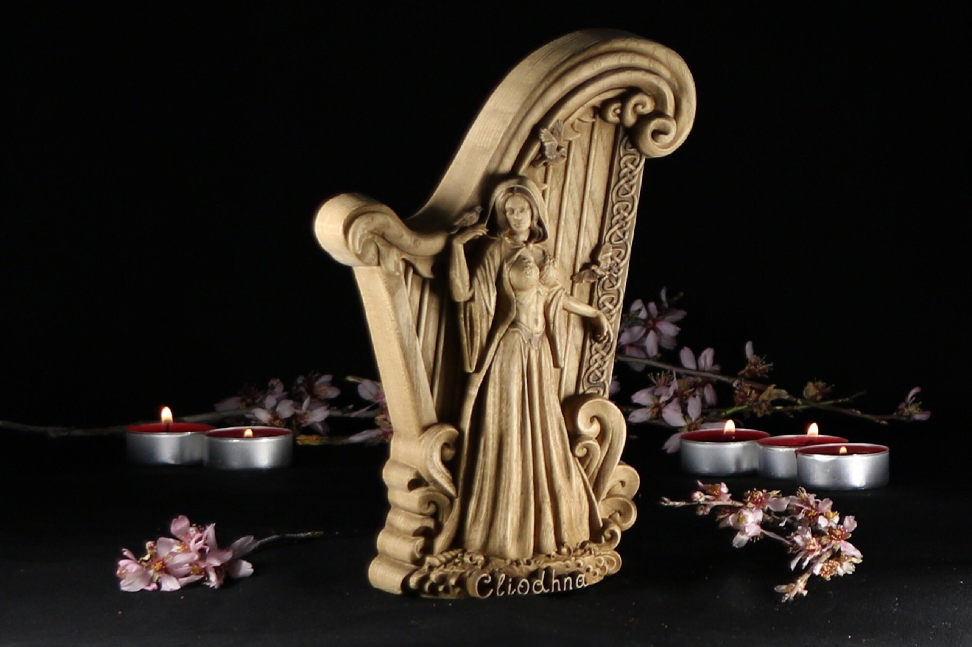 Celtic Goddess Cliodhna Goddess Statue Wooden Statue Norse - Etsy UK