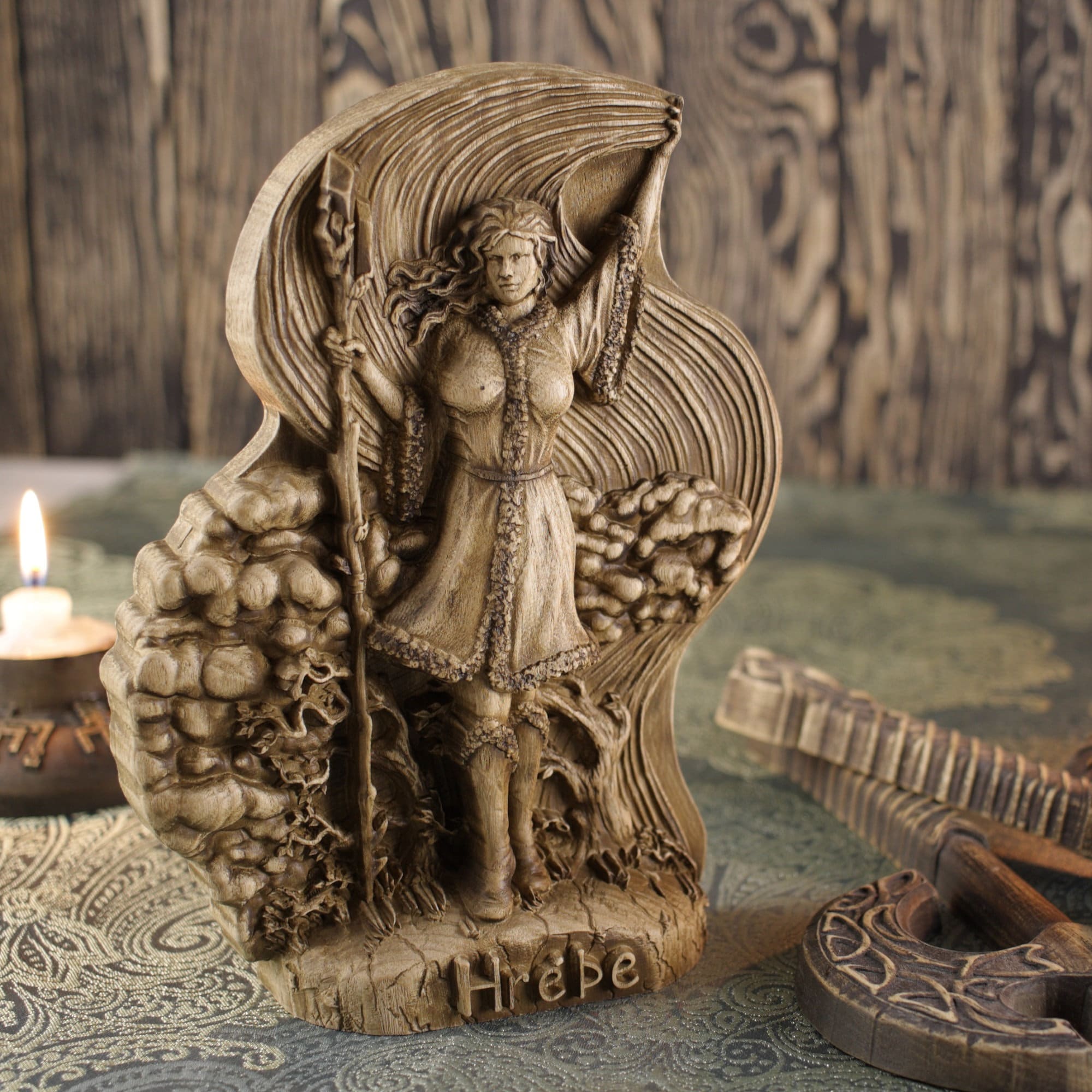 Goddess Statue Hréþe Anglo Saxon Norse Pagan Decor Norse | Etsy