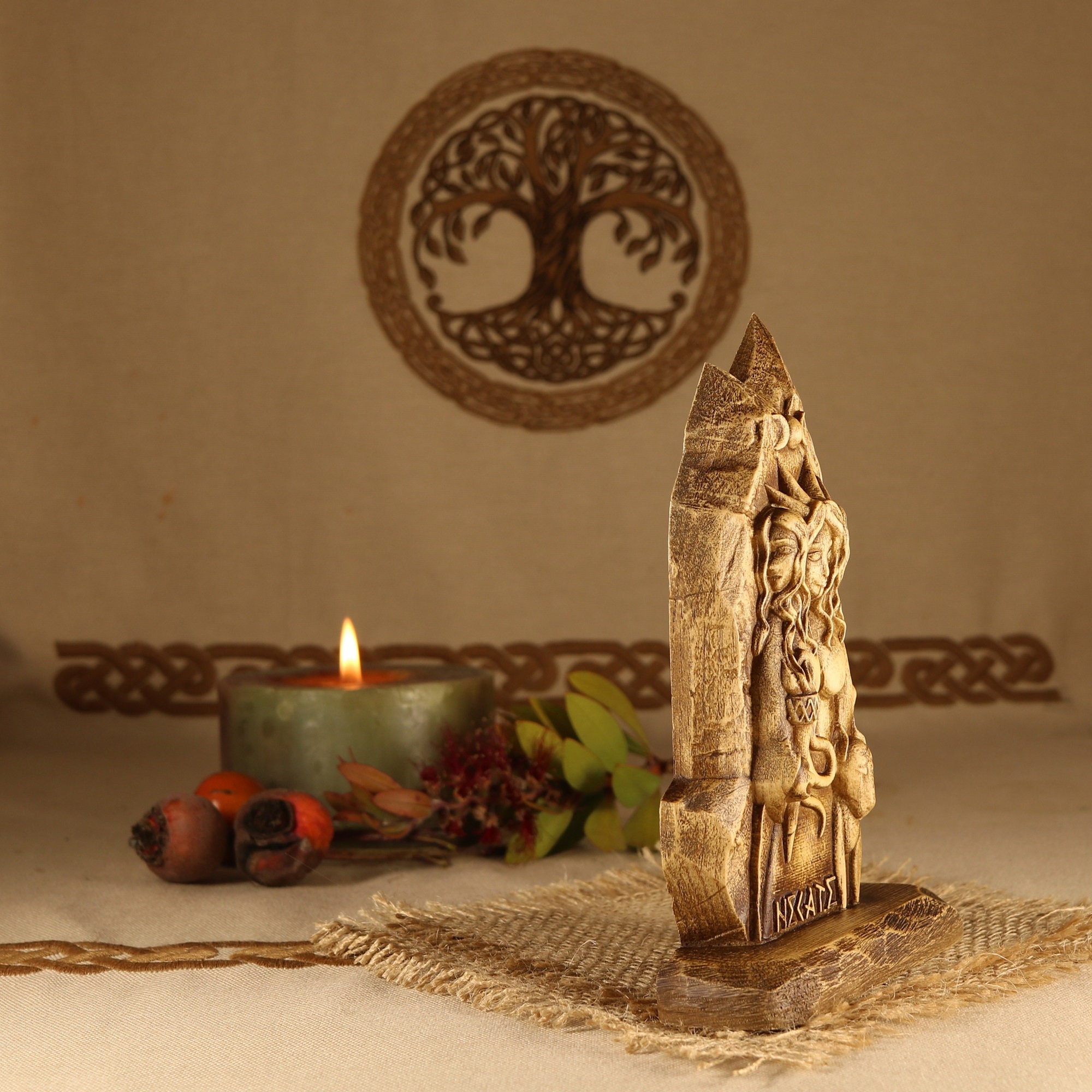 Hecate Statue Hekate Greek Sculpture Triple Goddess Statue - Etsy Australia