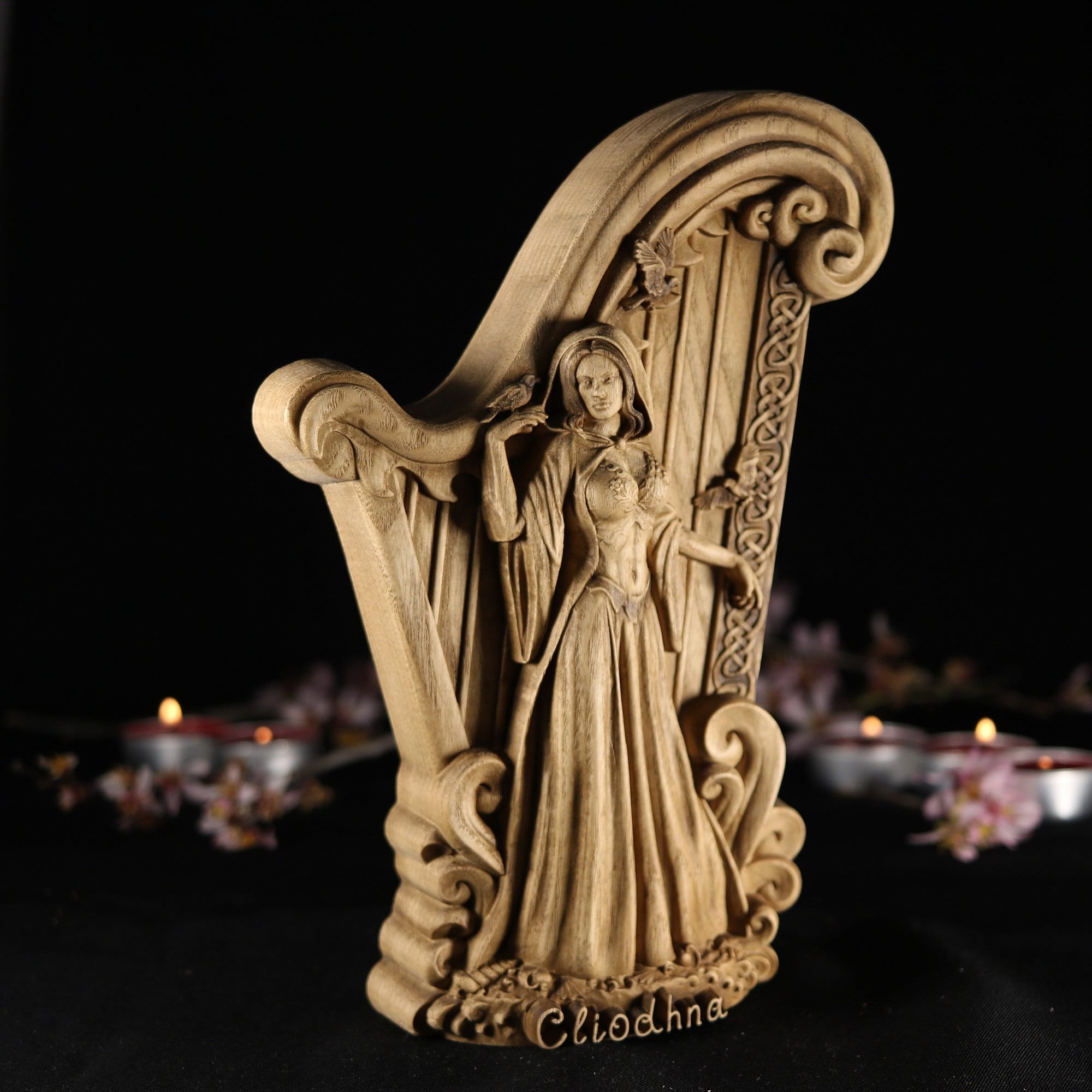 Celtic Goddess Cliodhna Goddess Statue Wooden Statue Norse - Etsy UK