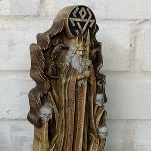 Chernobog Statue: Handmade Slavic Pagan God Wood Carving - Etsy