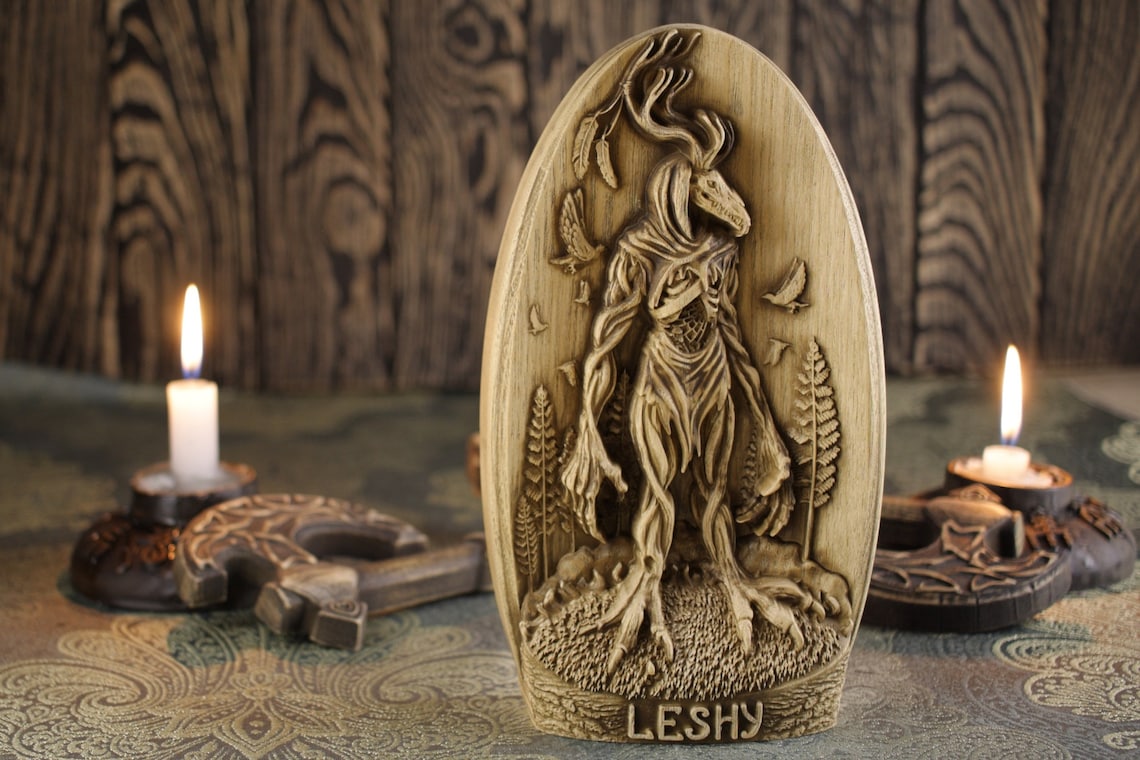 Leshen Leshy Witcher Statue Horned God Slavic Mythology Slavic - Etsy