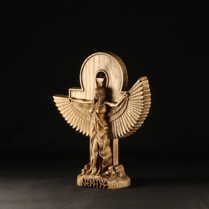 Nephthys Statue: Egyptian Goddess of Birth, Ash Wood Carving - Etsy