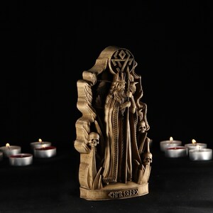 Chernobog Statue: Slavic Pagan God Wood Carving - Etsy