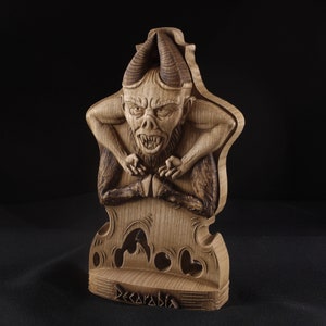 Decarabia Demon Wooden Statue, Lucifer Altar Decor - Etsy