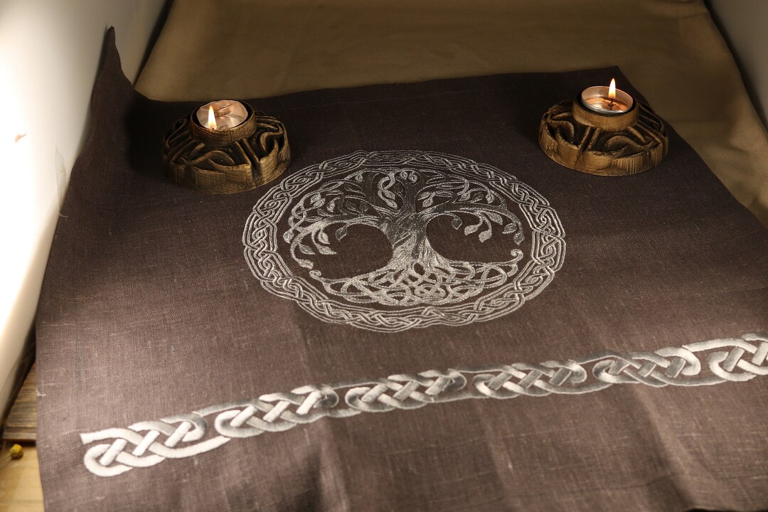 Yggdrasil Celtic Altar Cloth Altar Cloth Pagan Altar Cloth Asatru Norse ...