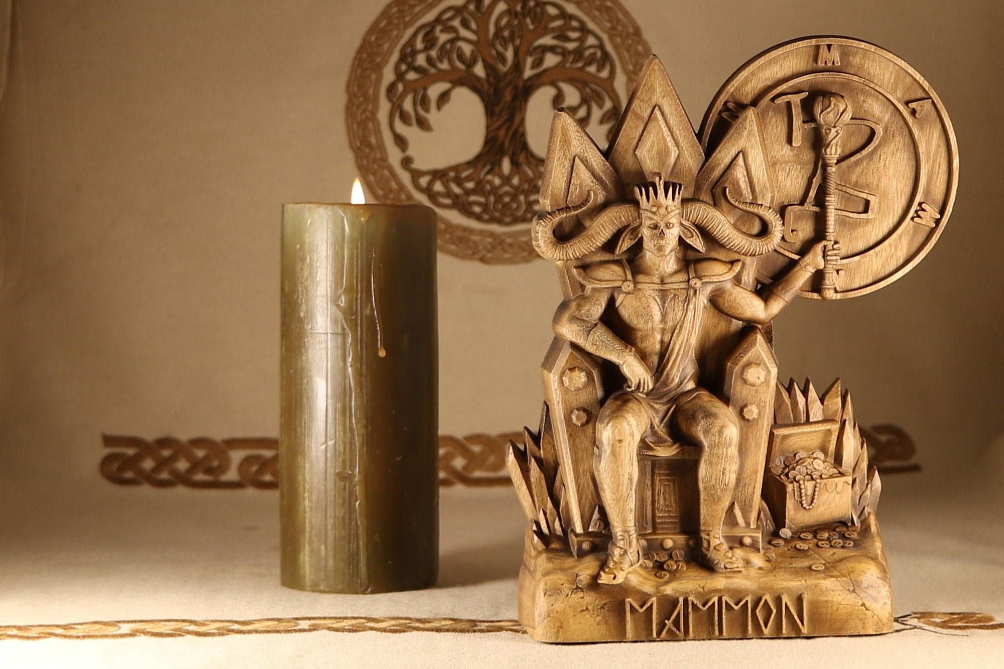 Dios Demonio Mammon Dinero hechizo Decoración oculta Arte | Etsy