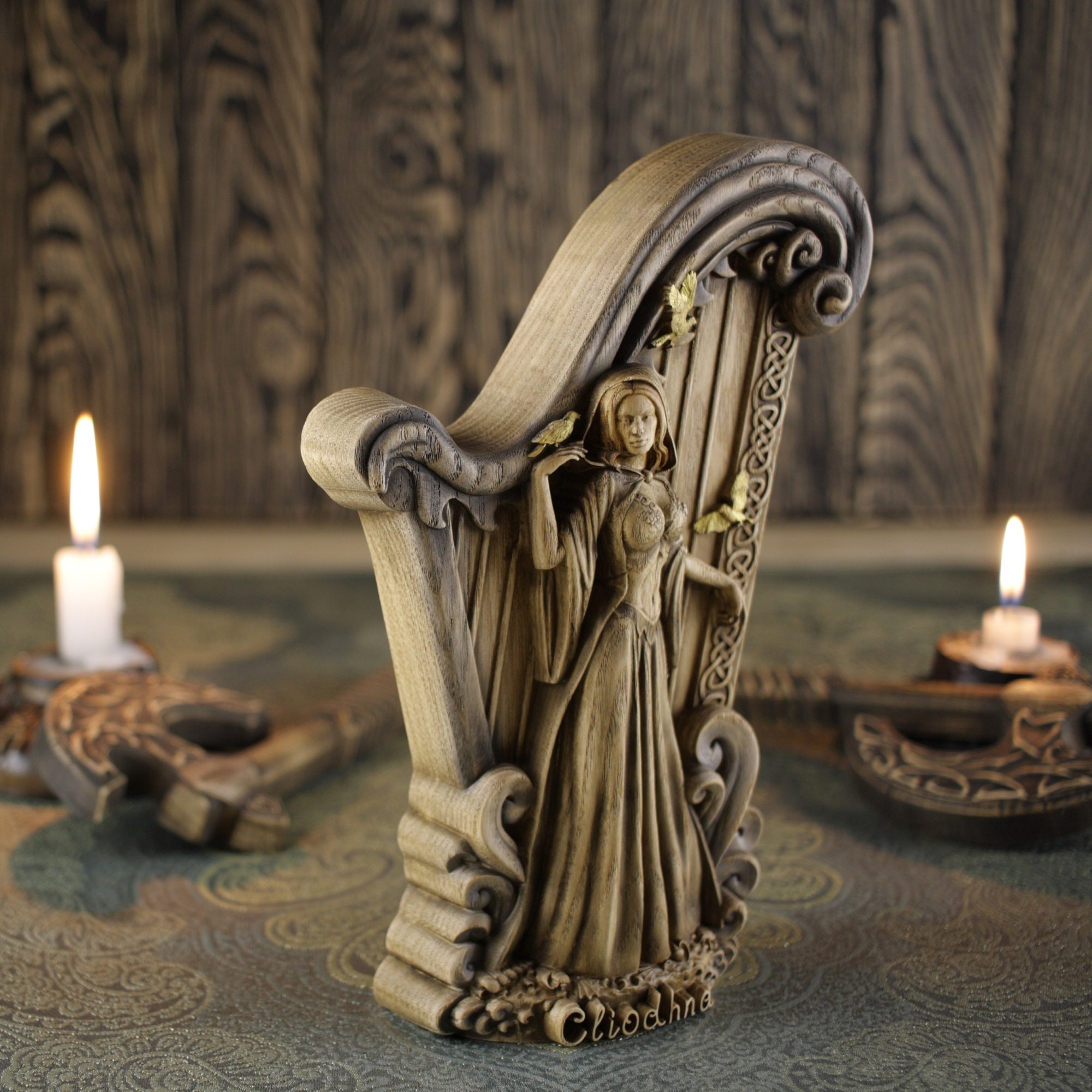 Celtic Goddess Cliodhna Goddess Statue Wooden Statue Norse - Etsy UK