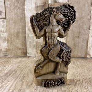 Demon Orobas, Goetia, Demon Statue Goth Decor Wooden Statue Wood ...
