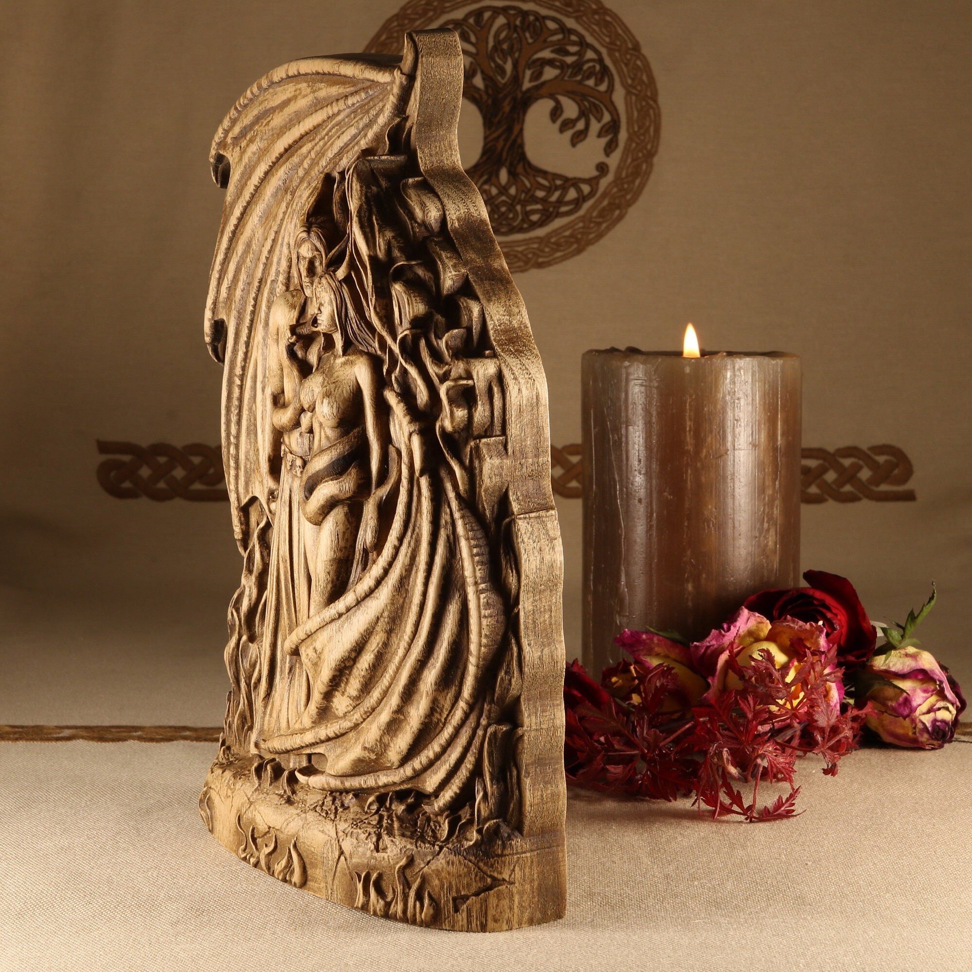 Lucifer Lilith Dark Goddess Lilith Statue Satan Statue - Etsy Australia