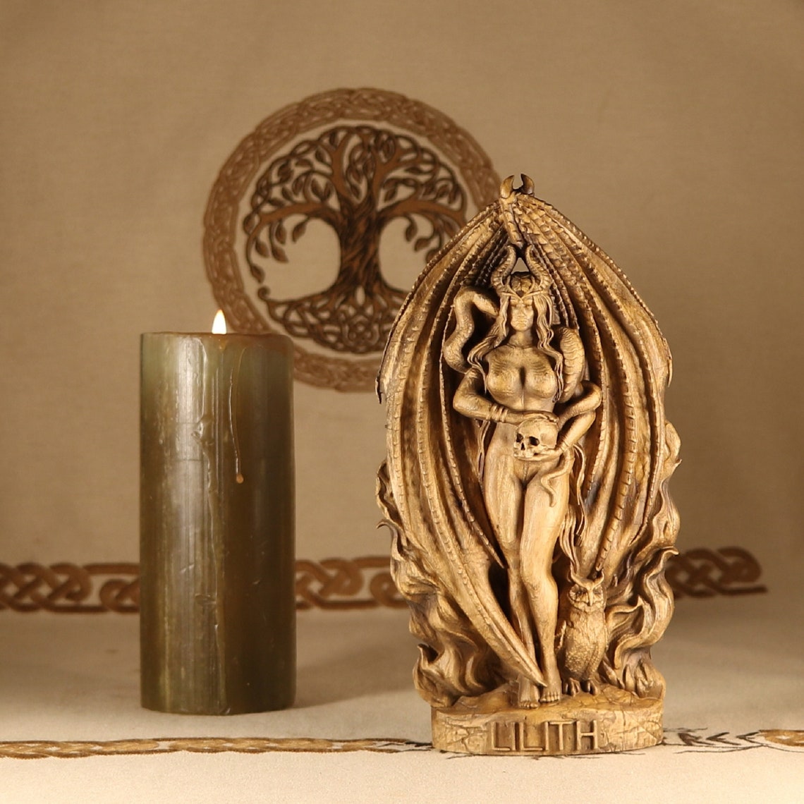 Lilith statue Lilith goddess Ishtar Inanna statue lilith | Etsy