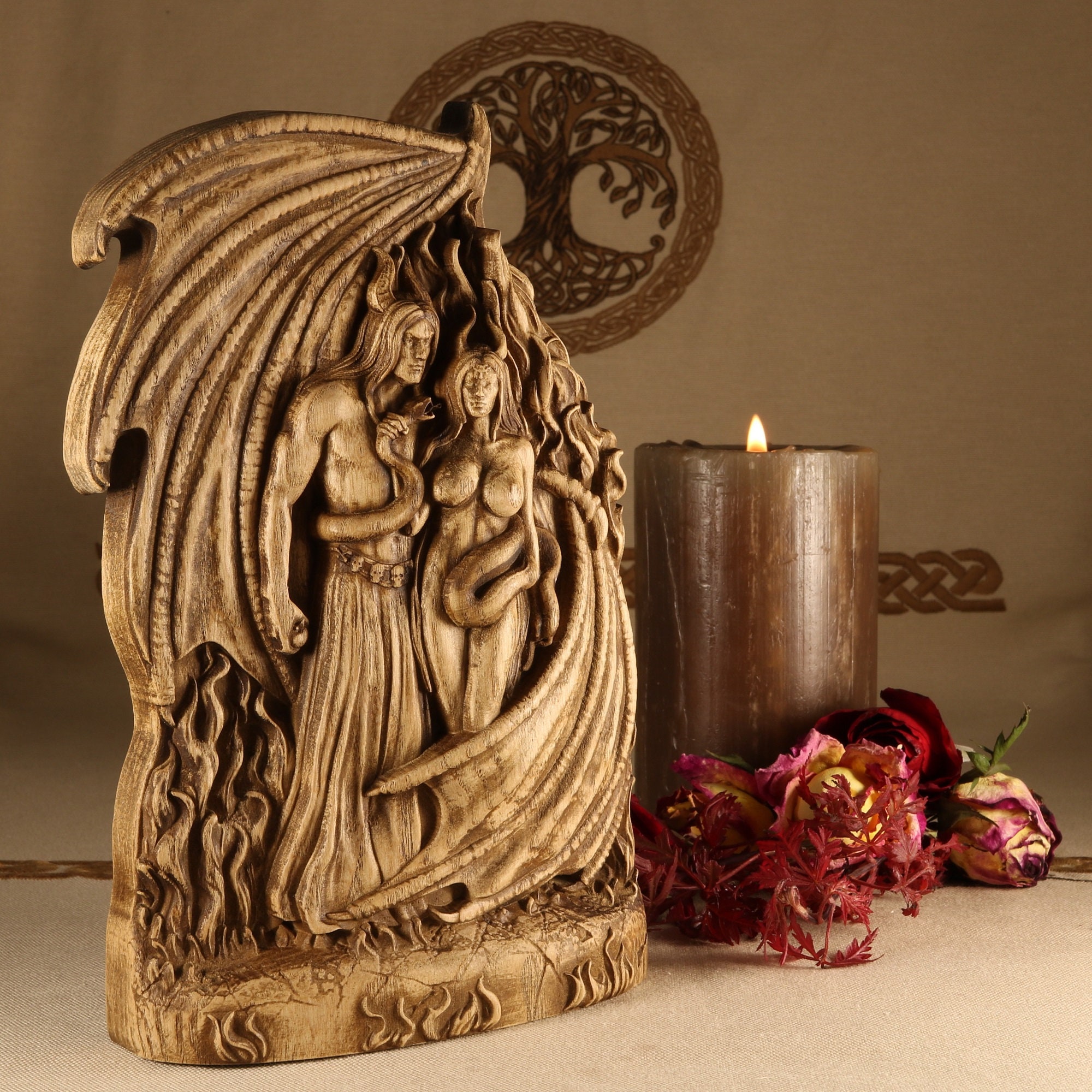 Lucifer Lilith Dark Goddess Lilith Statue Satan Statue - Etsy Canada