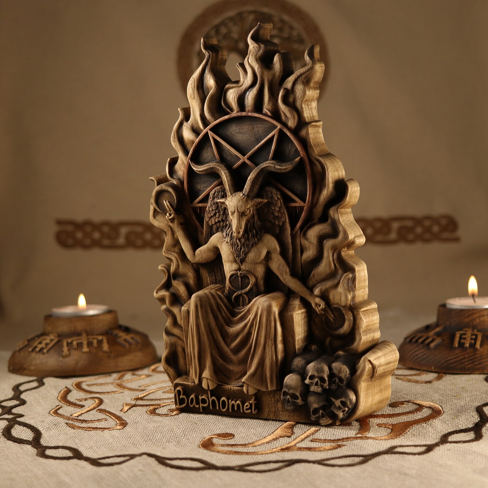 Baphomet Statue Occult Decor Satanic Satanism Idol Altar - Etsy Ireland