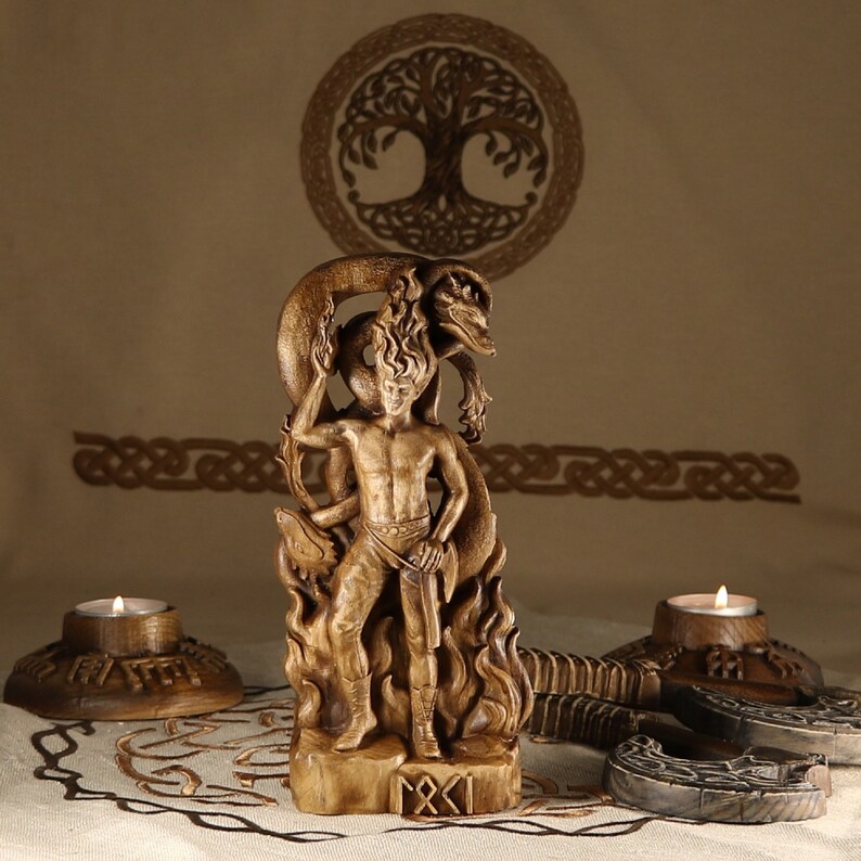 Loki Statue Loki Norse Altar Norse Pagan Decor Norse - Etsy