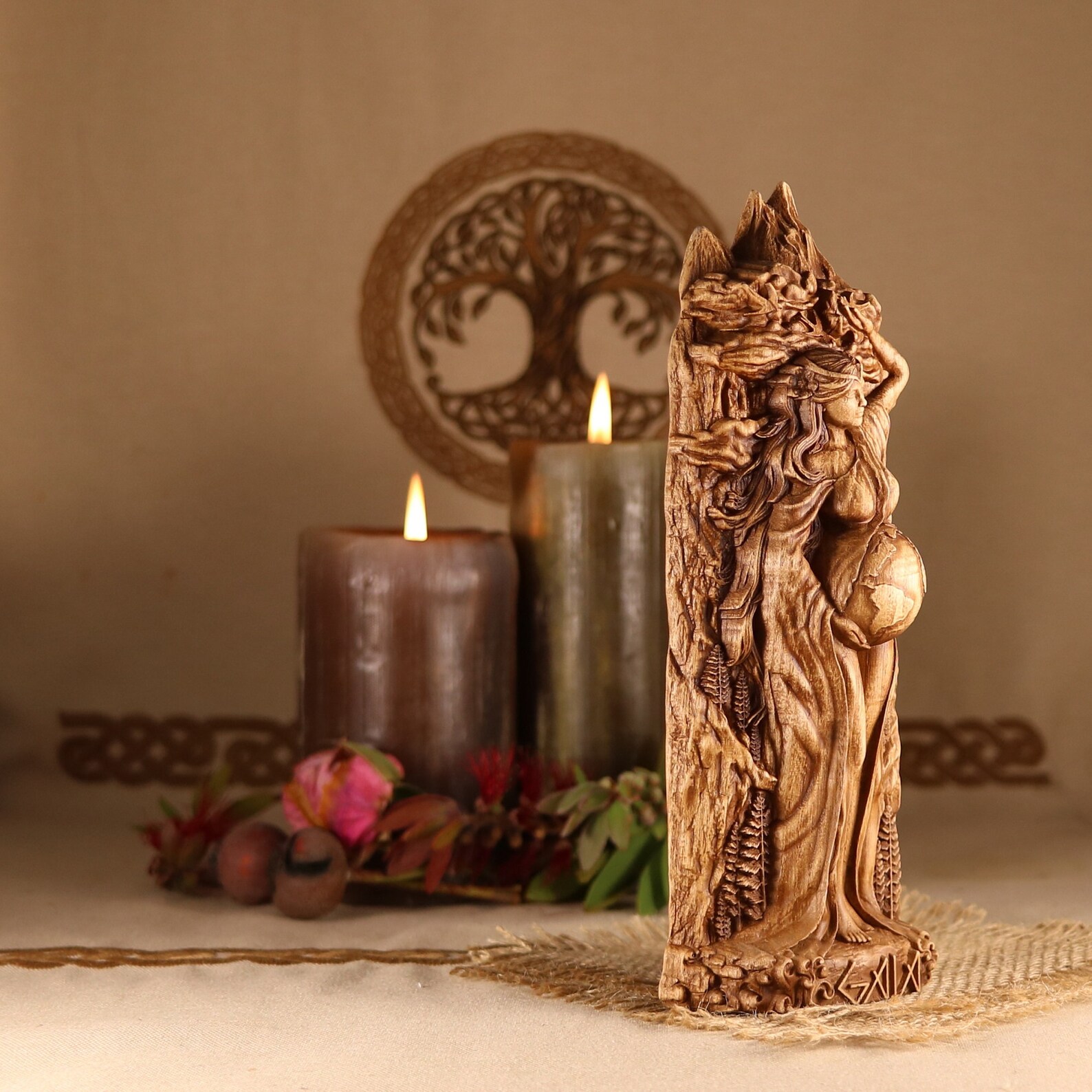 Gaia Statue Mother Earth Statue Greek Goddess Statue Pagan | Etsy